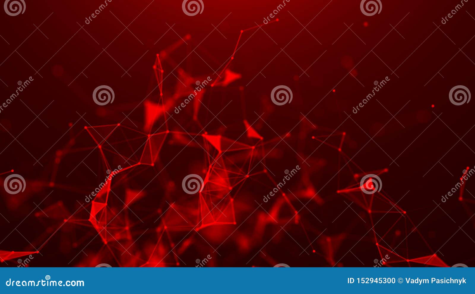 Abstract Red Digital Background. Big Data Visualization. Science ...