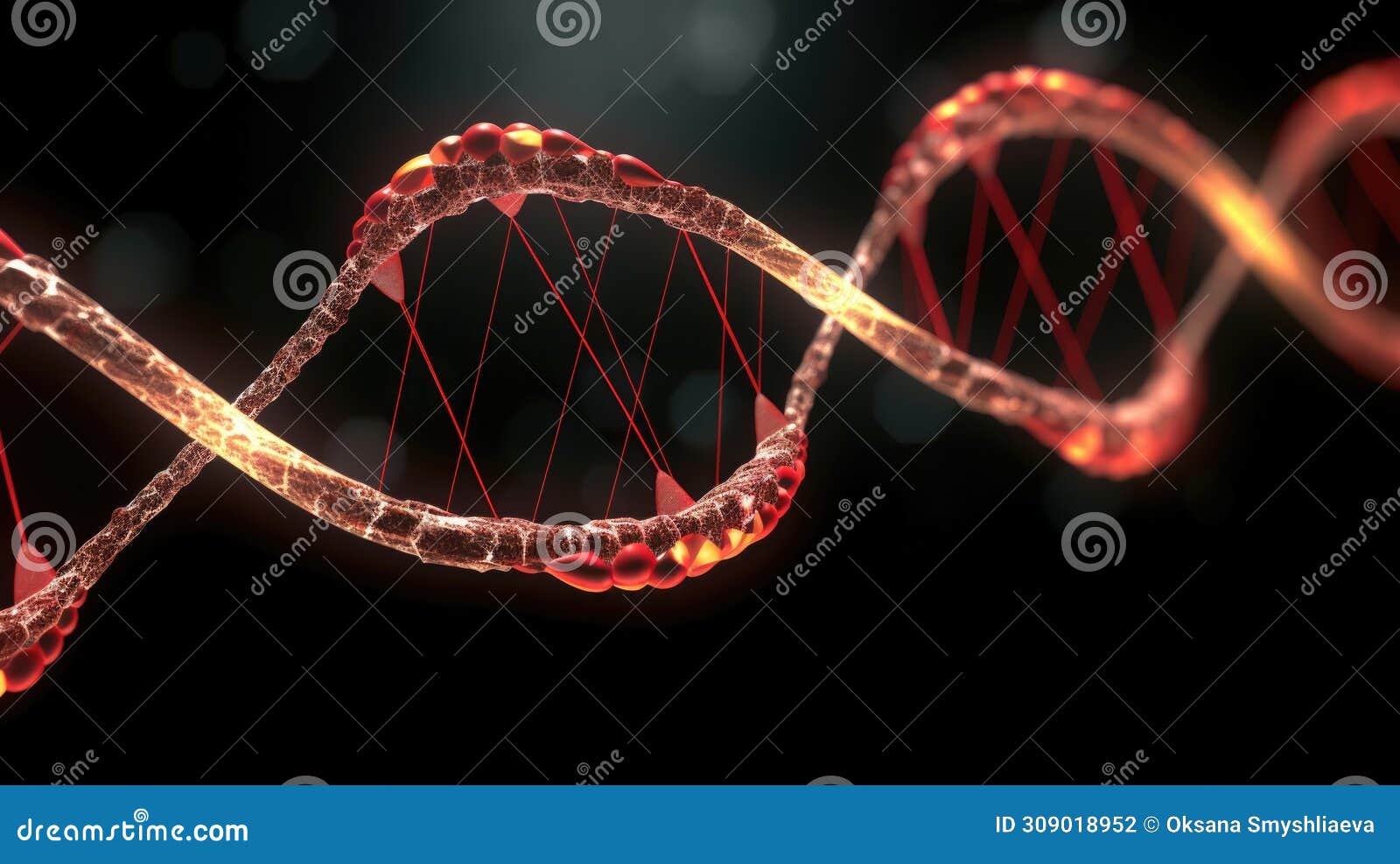 Abstract Red DNA Molecule Structure Background. Biochemistry, Genetics ...