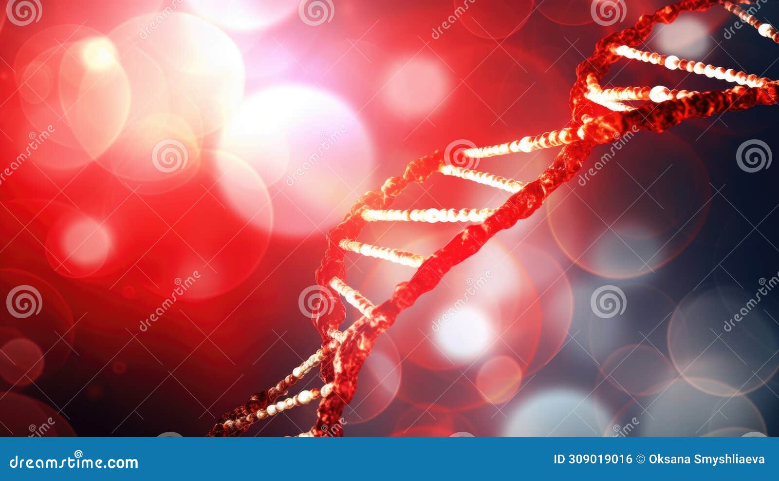 Abstract Red DNA Molecule Structure Background. Biochemistry, Genetics ...