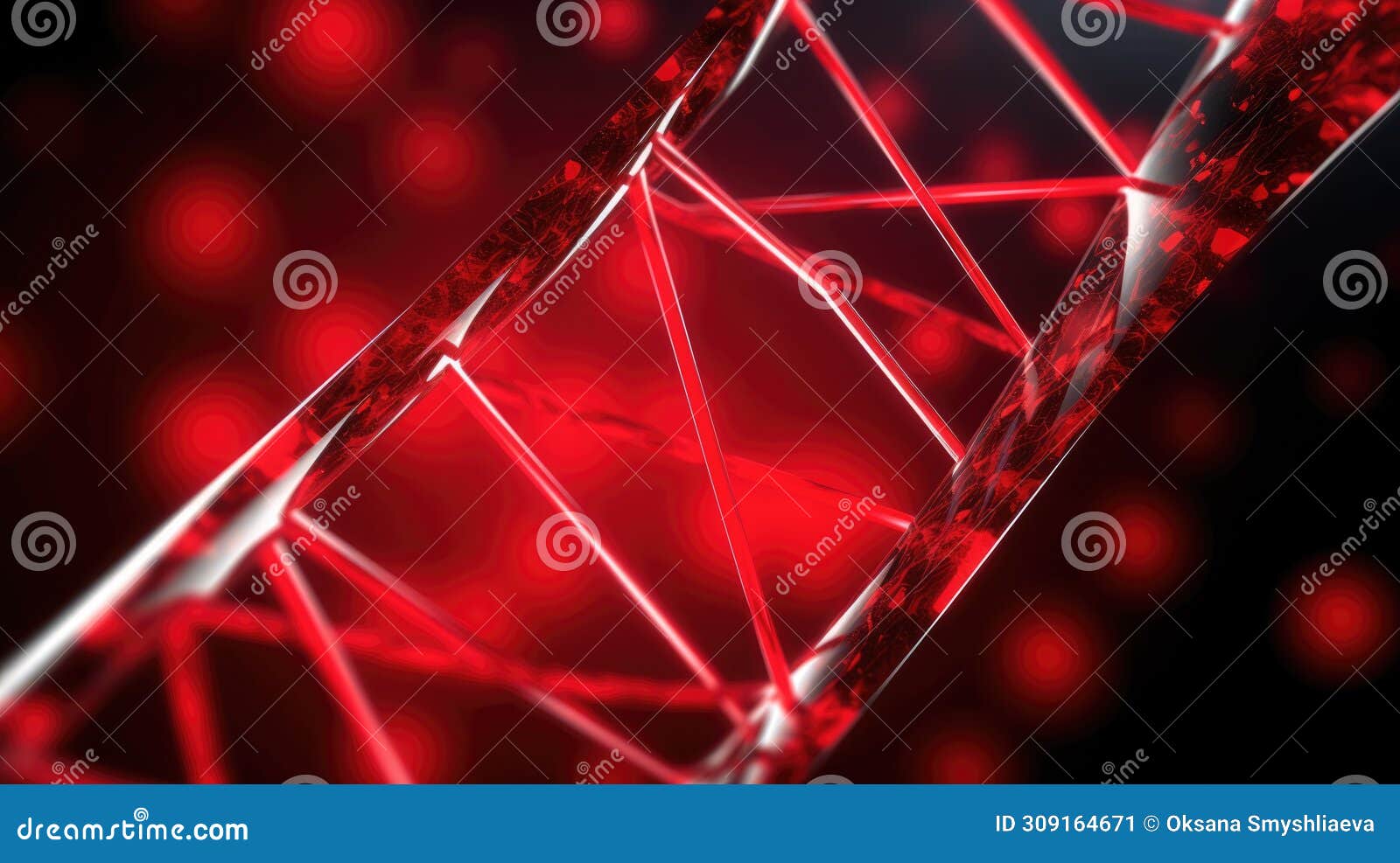 Abstract Red DNA Molecule Structure Background. Biochemistry, Genetics ...