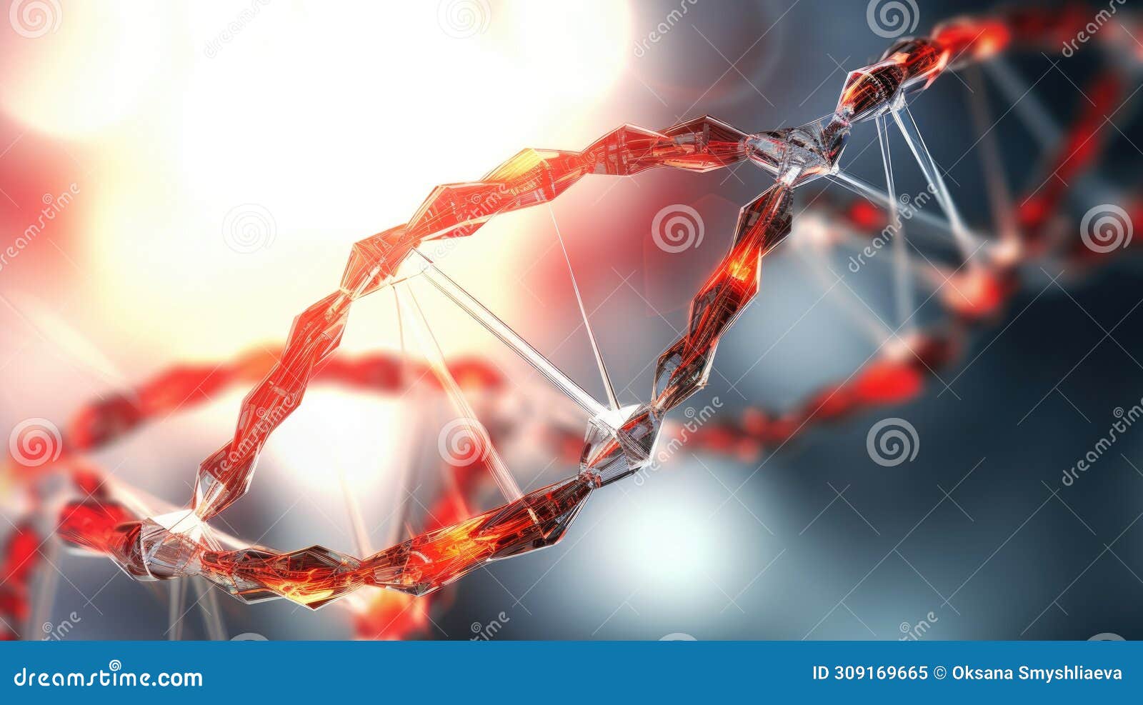 Abstract Red DNA Molecule Structure Background. Biochemistry, Genetics ...