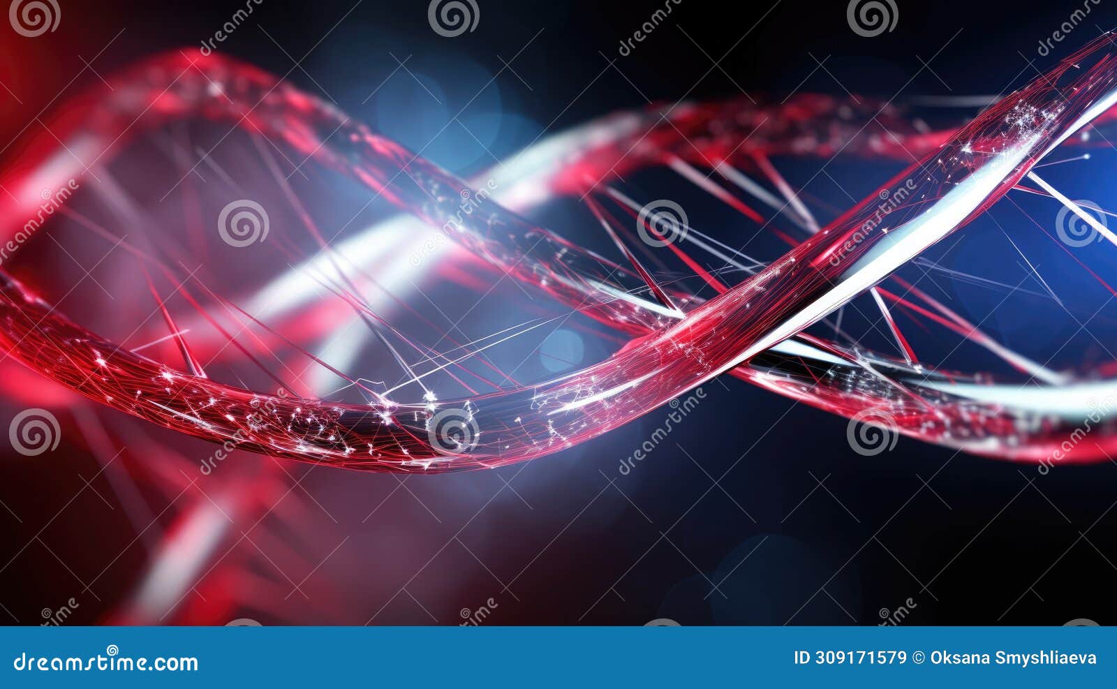 Abstract Red DNA Molecule Structure Background. Biochemistry, Genetics ...