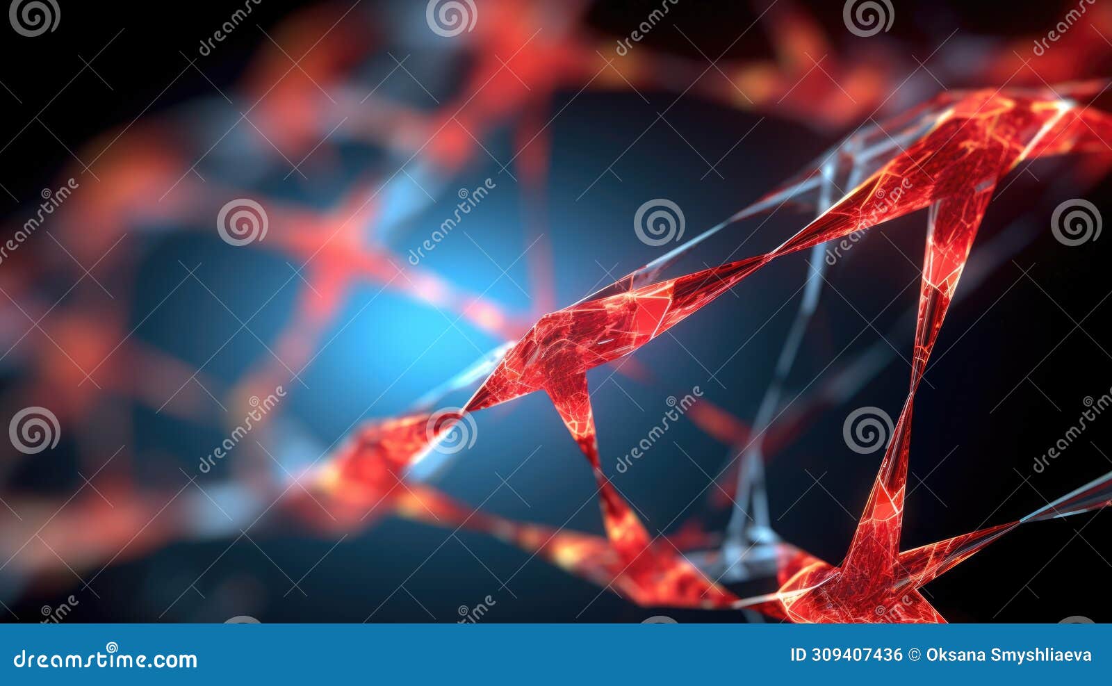 Abstract Red DNA Molecule Structure Background. Biochemistry, Genetics ...