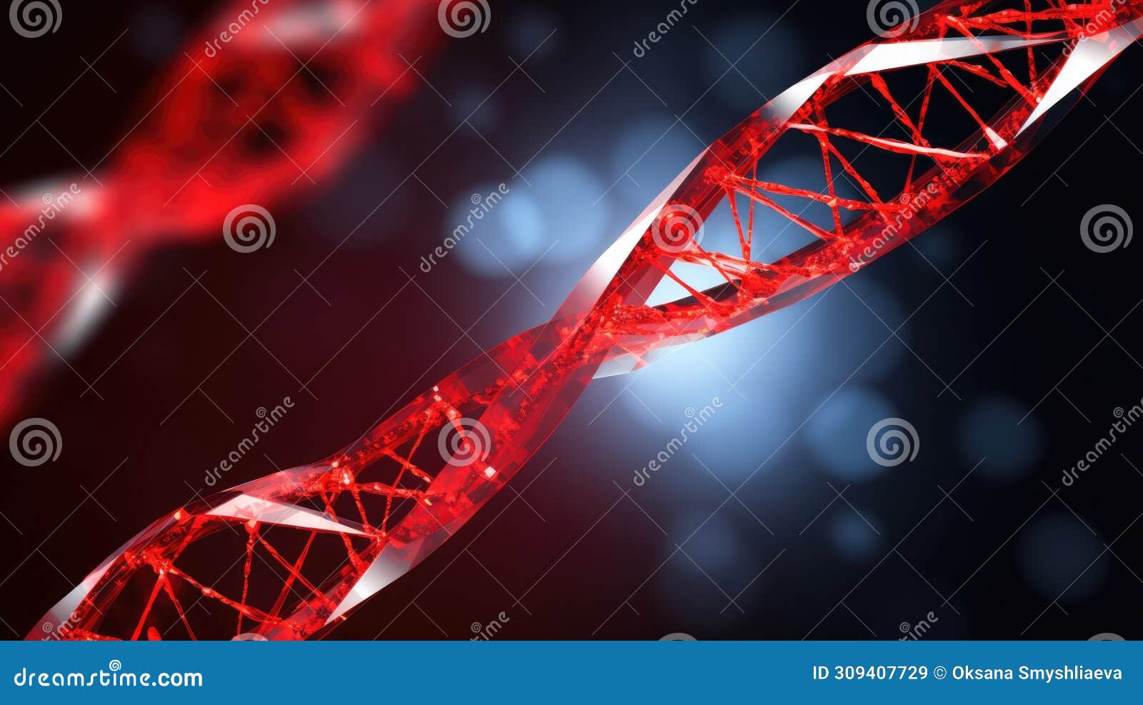 Abstract Red DNA Molecule Structure Background. Biochemistry, Genetics ...