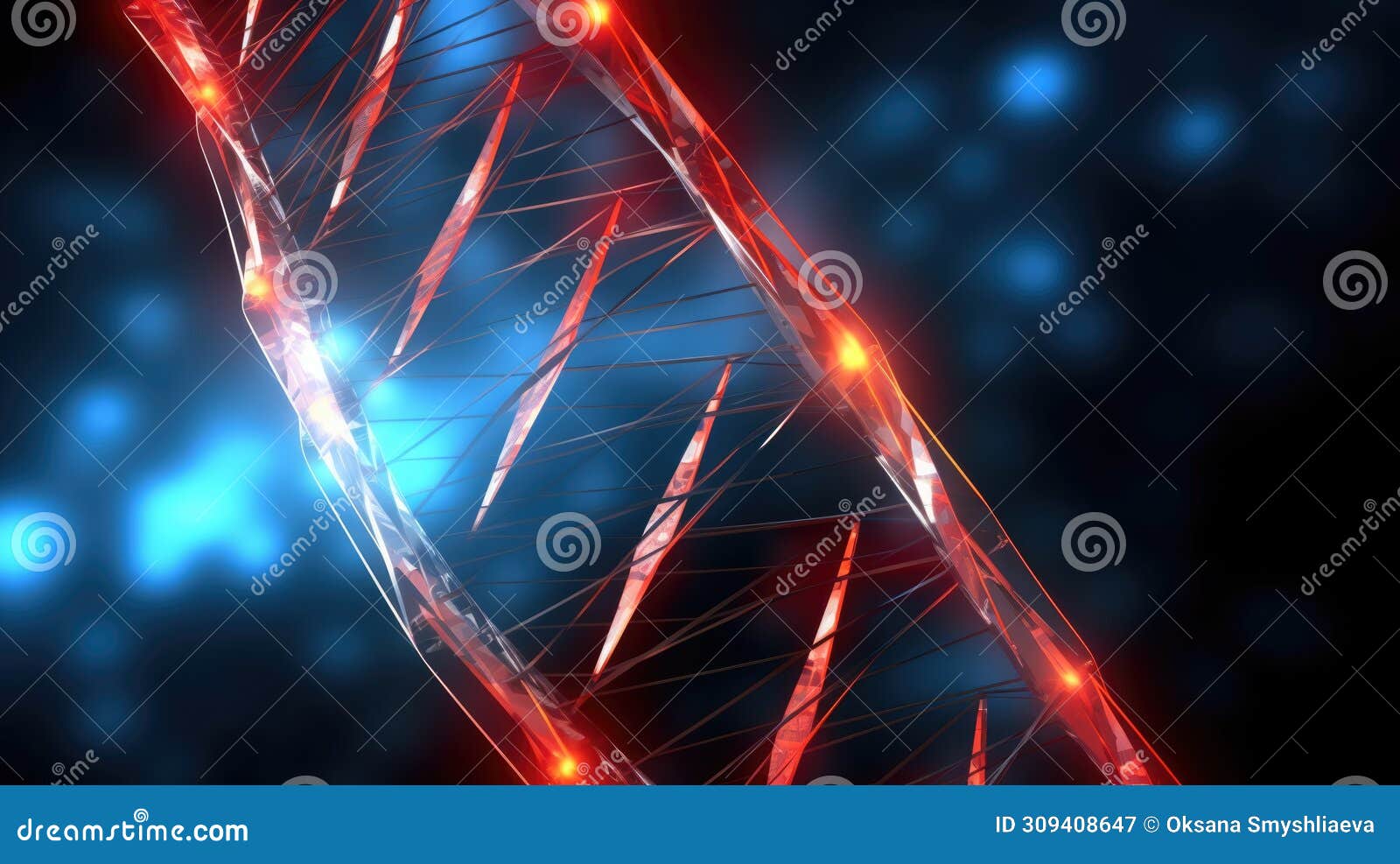 Abstract Red DNA Molecule Structure Background. Biochemistry, Genetics ...