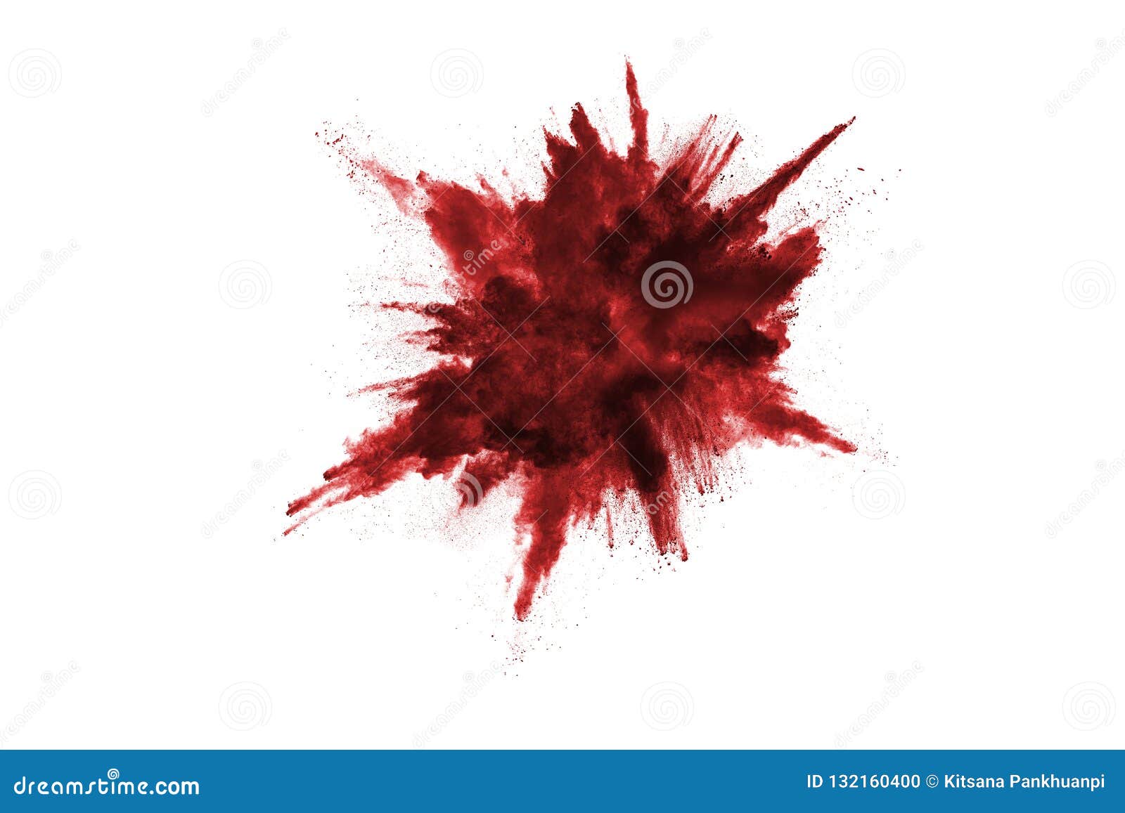 Abstract Red Powder Splatted on White Background. Stock Photo - Image ...
