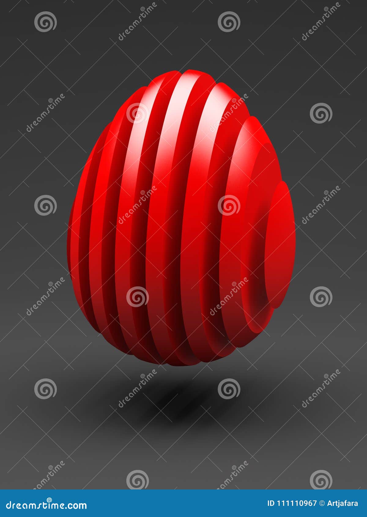 Abstract Egg Shape Design 3d Illustration Stock Illustration ...