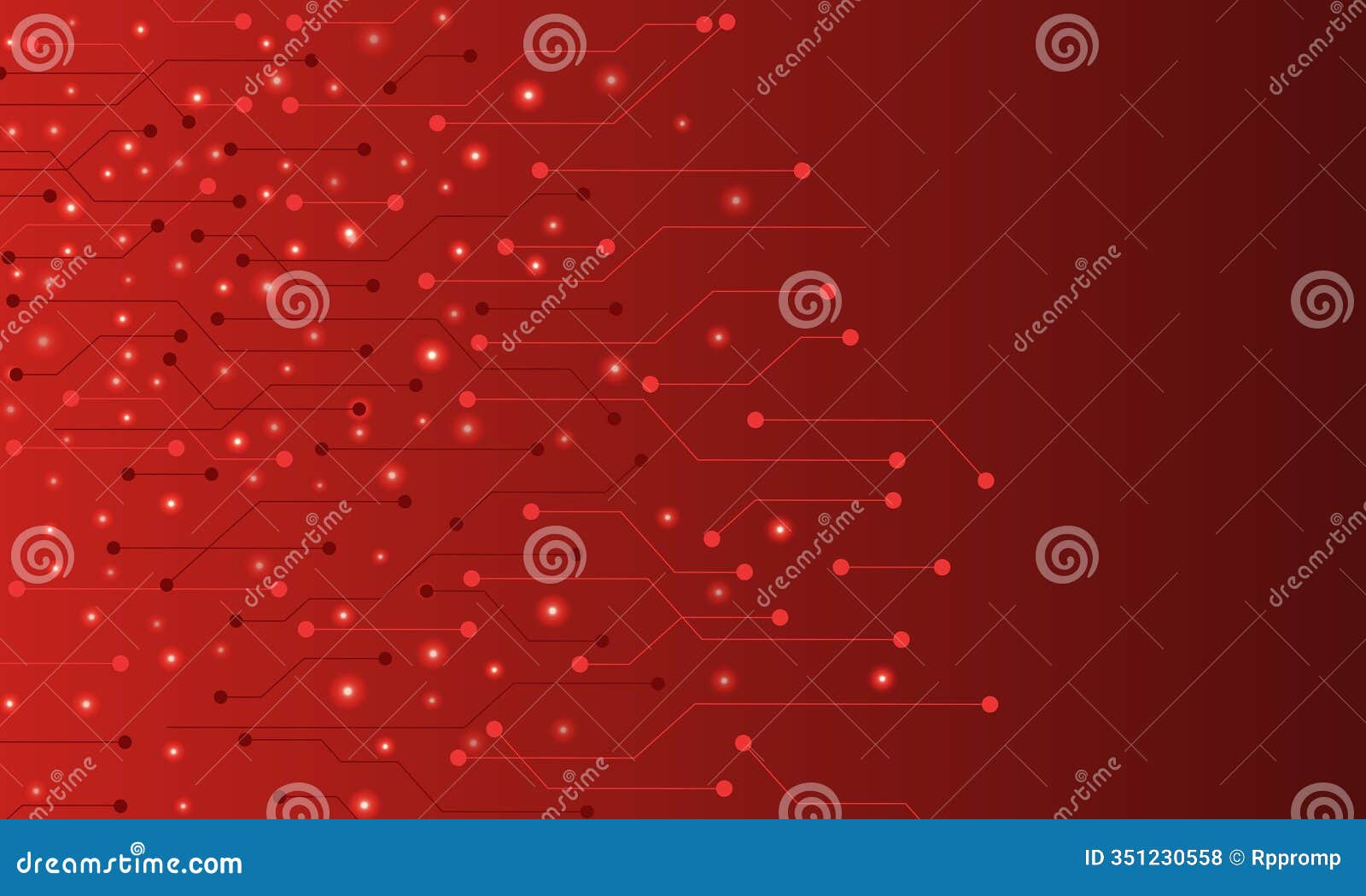 Abstract Red Electronic Circuit Technology Background Stock ...