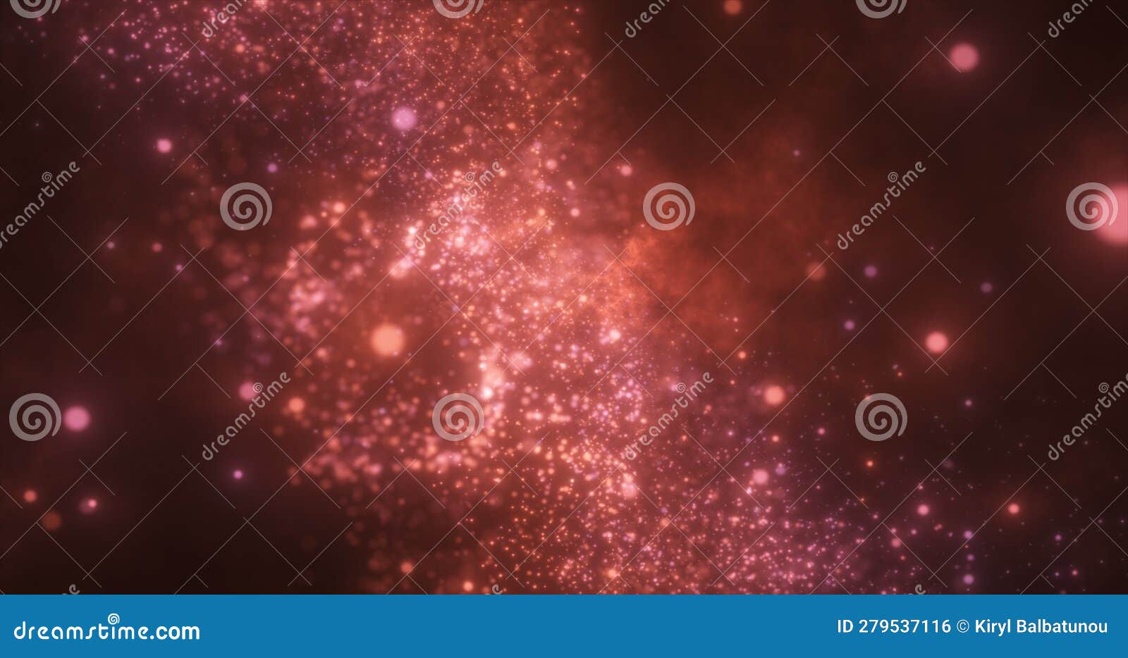 Abstract Red Energy Magic Round Particles Round with Bokeh Effect Stock ...