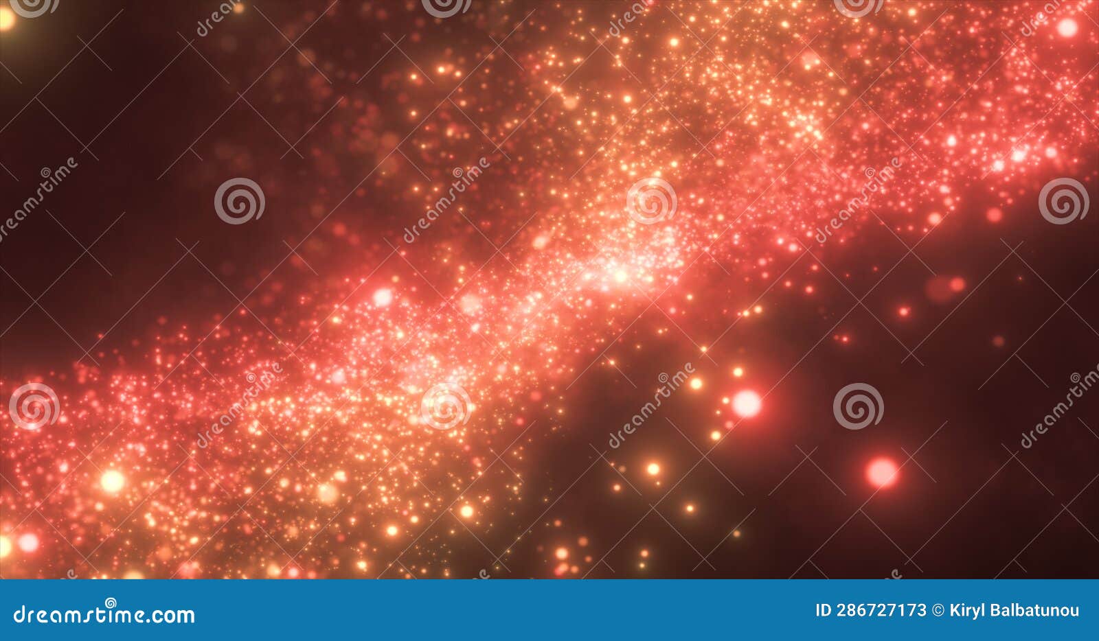 Abstract Red Energy Round Particles Round with Bokeh Effect Background ...