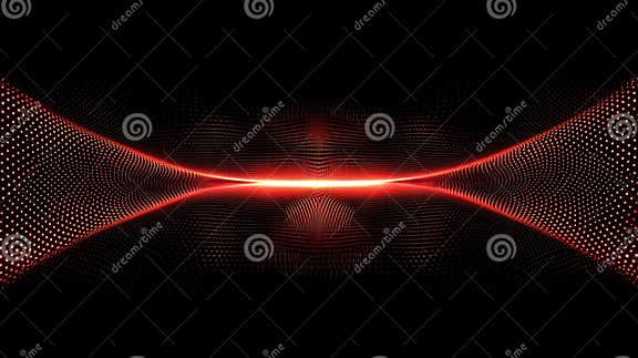 Abstract Red Energy Wave stock illustration. Illustration of modern ...
