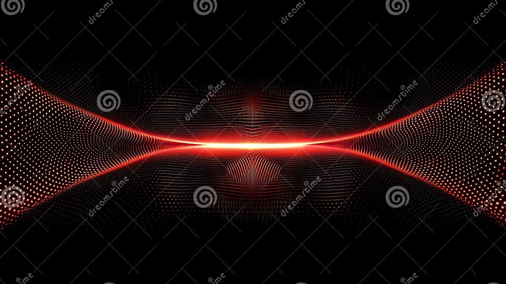 Abstract Red Energy Wave stock illustration. Illustration of modern ...