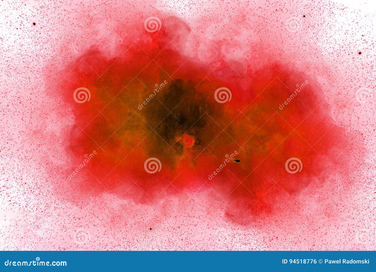 Abstract, Red Explosion of Fire Against White Background Stock Photo ...