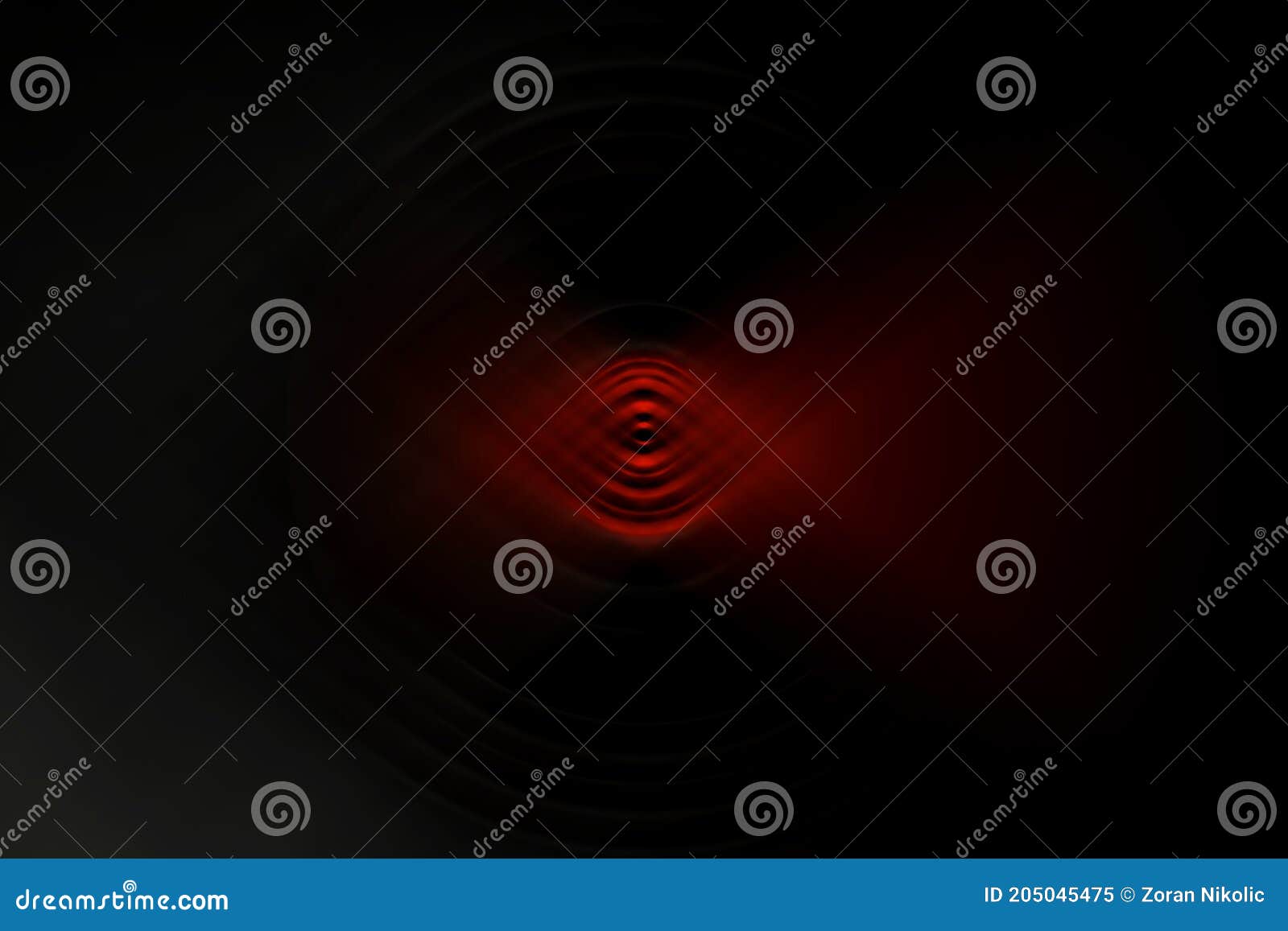 Abstract Red Eye on a Black Background Stock Illustration ...