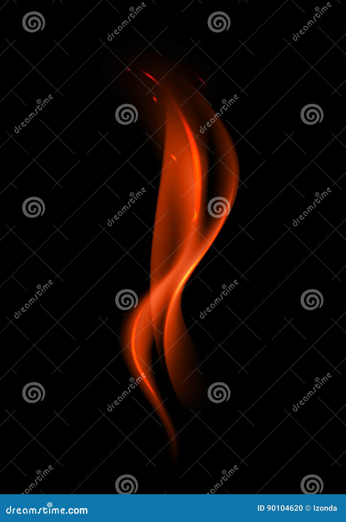Abstract Red Fire Flame on Background Stock Vector - Illustration of ...