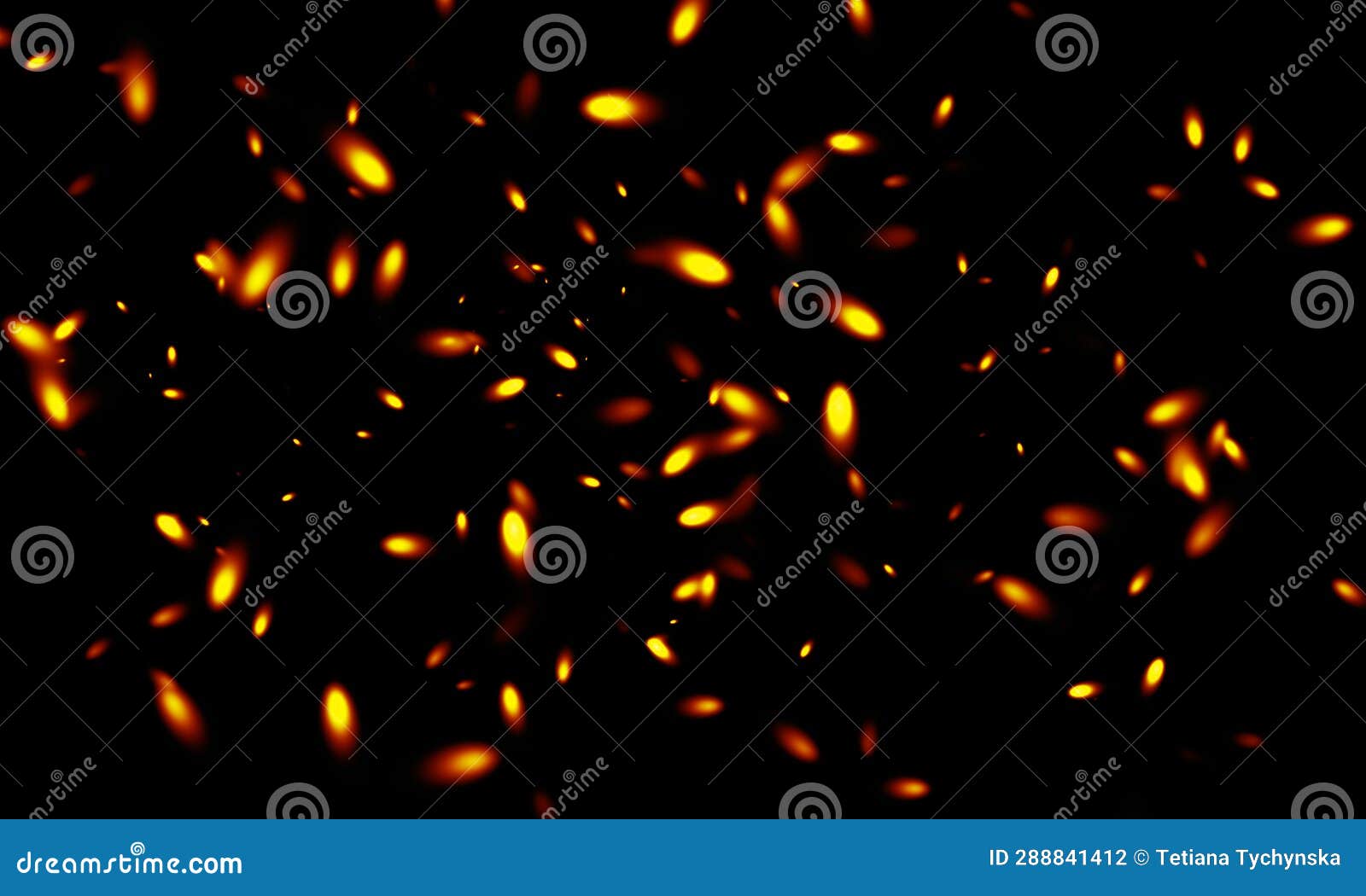 Abstract Red Fire Sparks on Black Background. Stock Photo - Image of ...