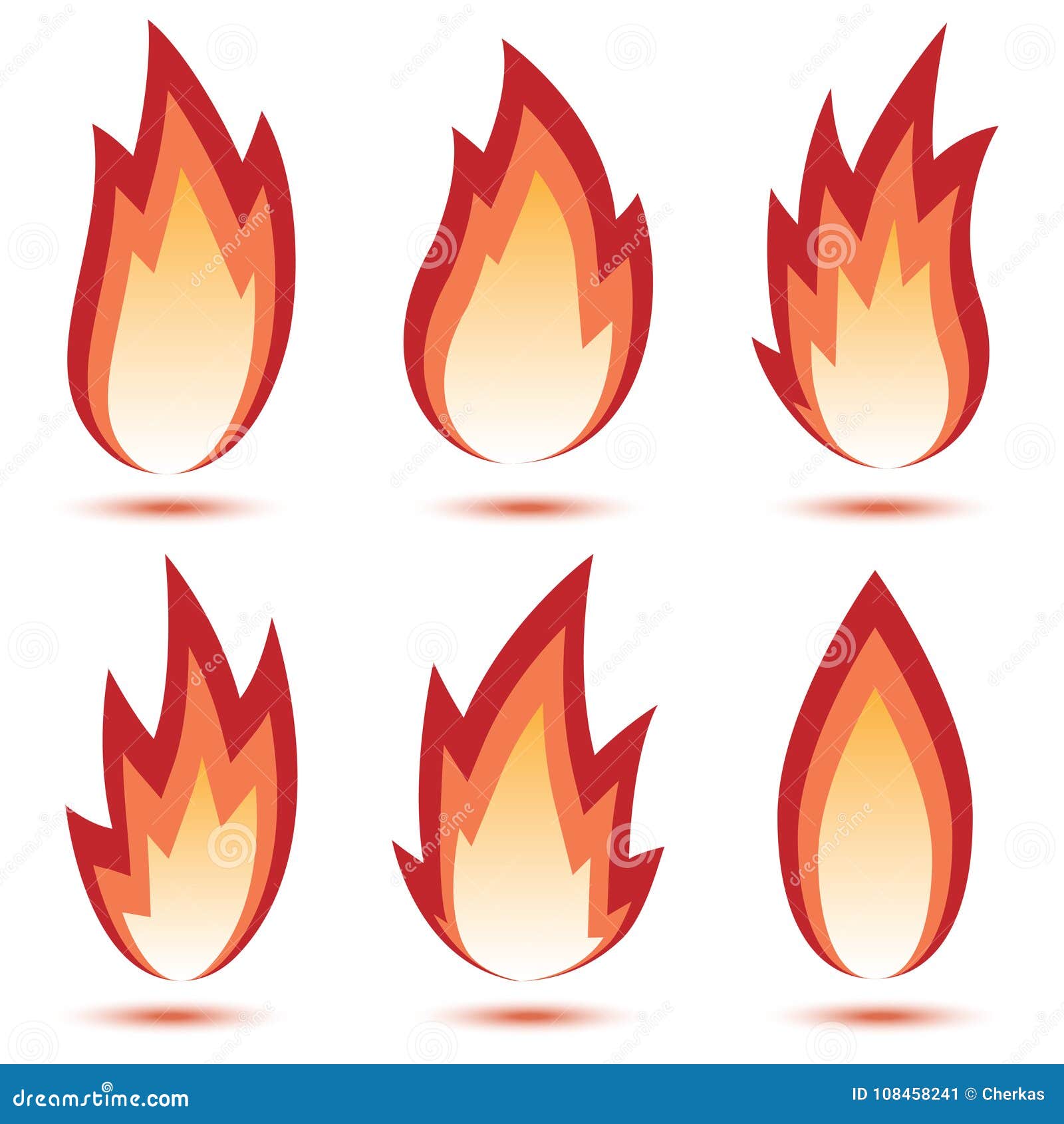 Abstract Red Flame Icon stock vector. Illustration of fossil - 108458241