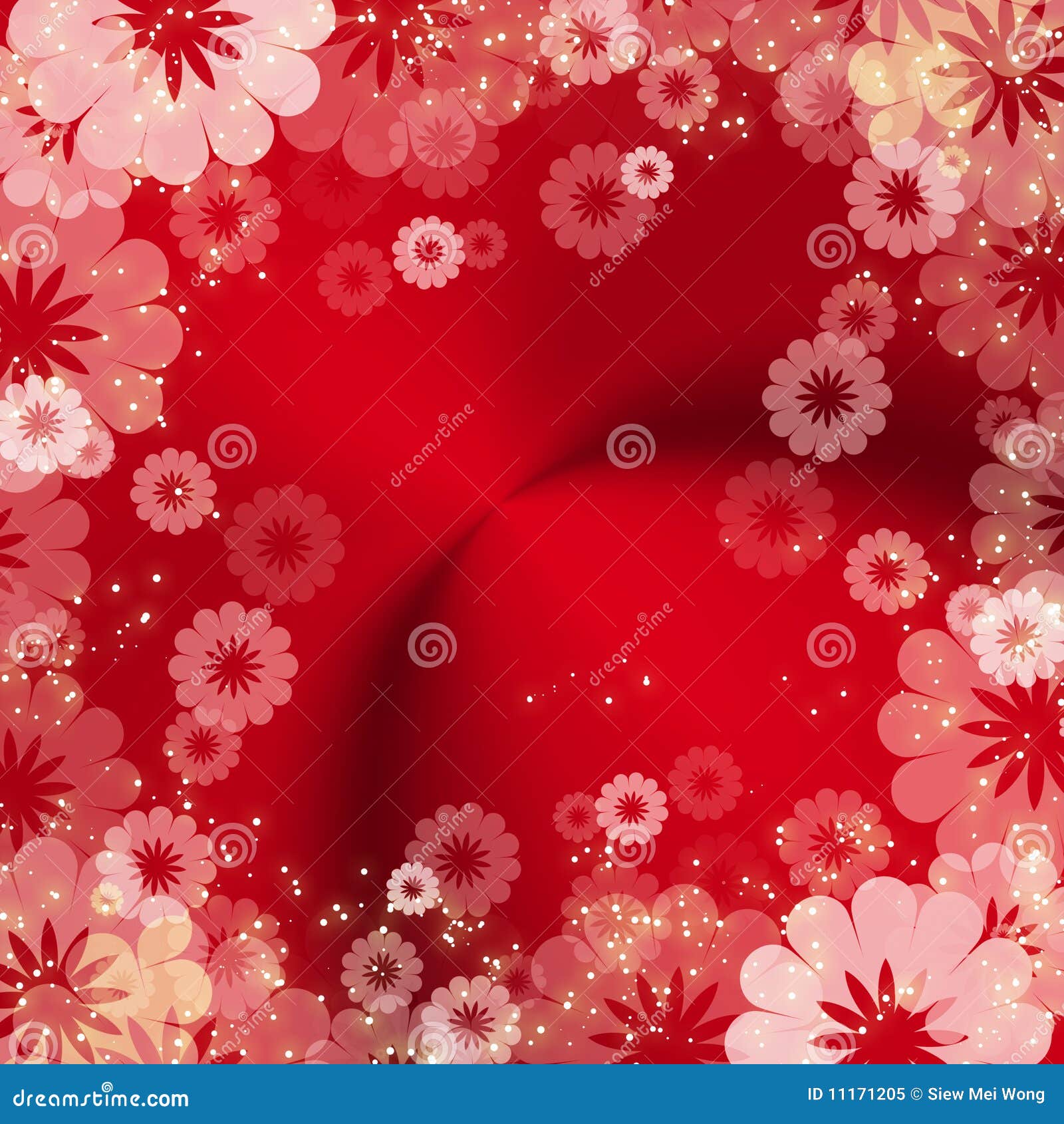 Abstract red floral frame stock illustration. Illustration of seasonal ...