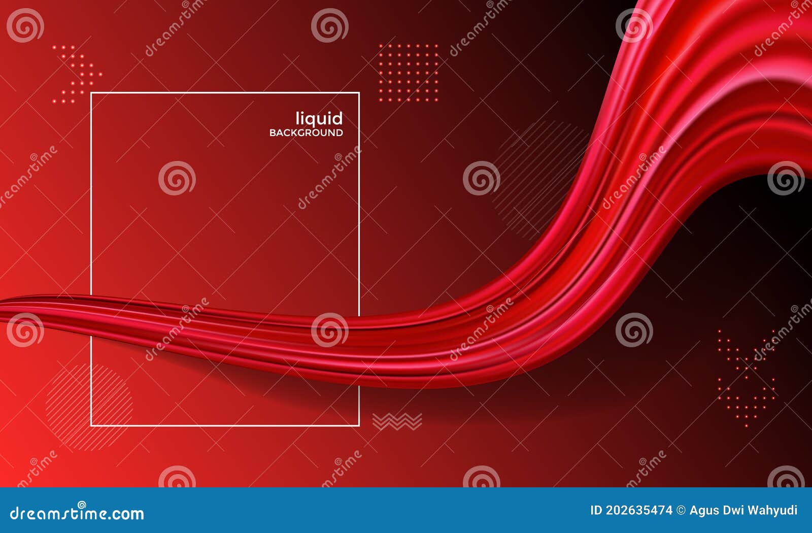 Abstract Red Flow Liquid Wave Background. Stock Vector - Illustration ...