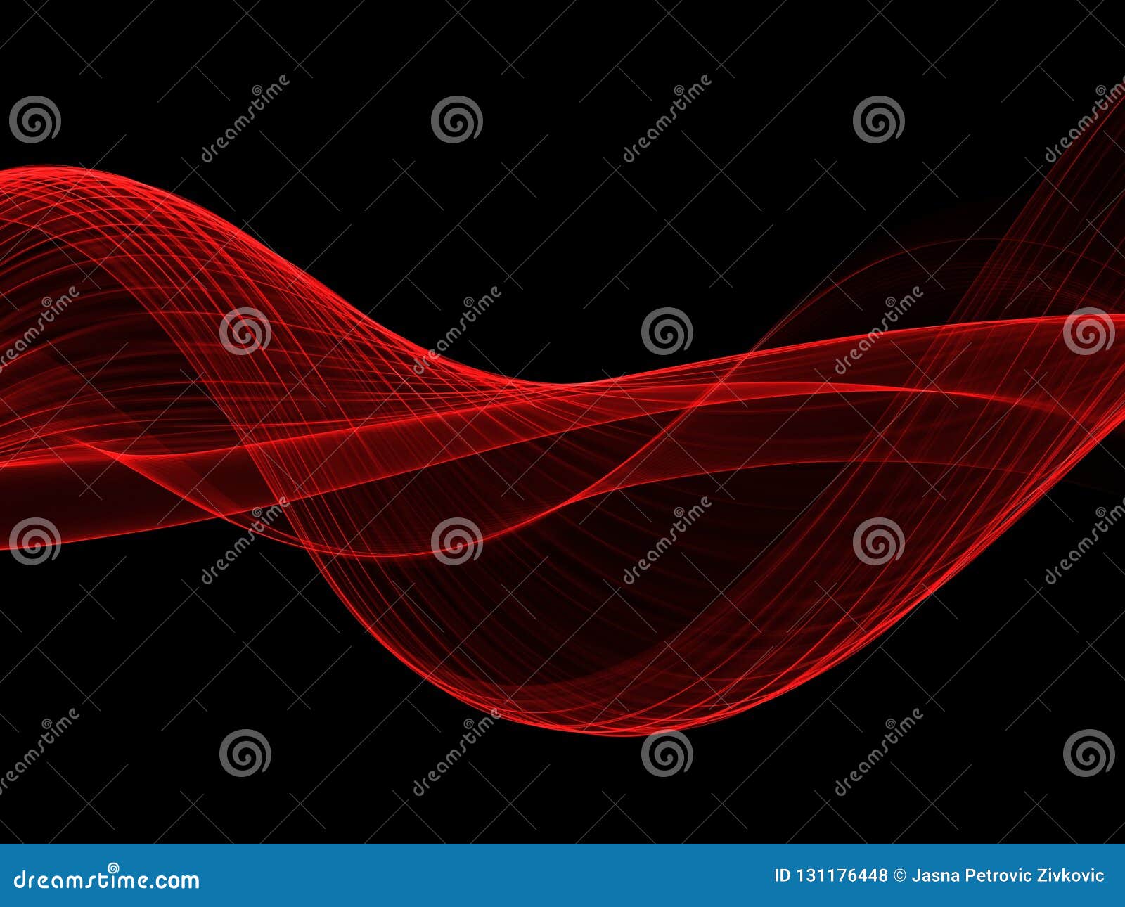 Abstract Red Flow Wave Background Stock Illustration - Illustration of ...