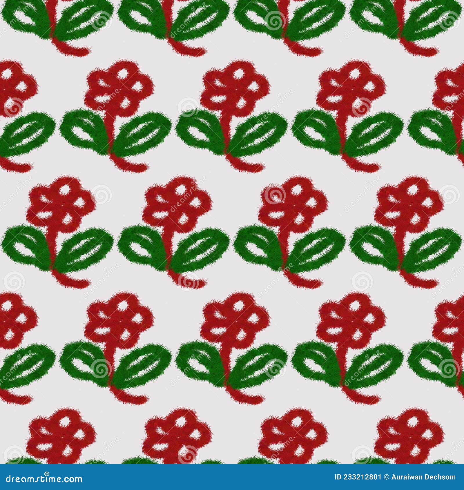 Abstract Red Flower Seamless Pattern Design for Background or Wallpaper ...
