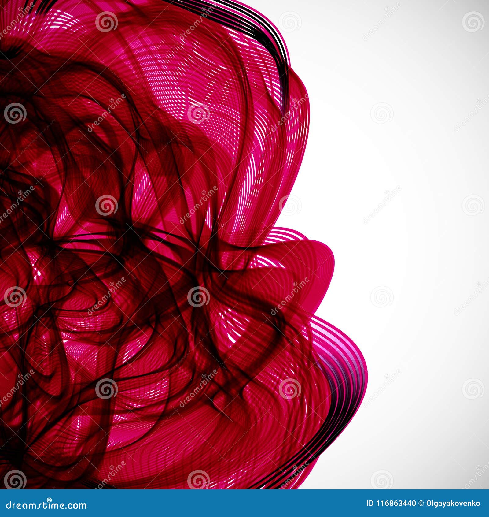 Abstract Red Flower Wave Background. Stock Vector - Illustration of ...