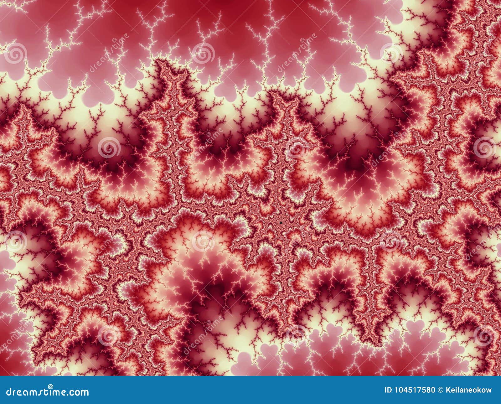 Abstract Red Fractal Pattern Stock Illustration - Illustration of chaos ...
