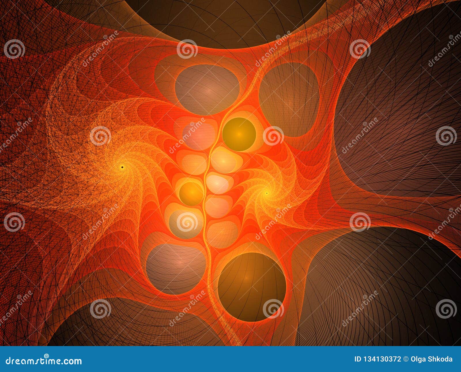 Abstract Red Fractal Pattern Stock Illustration - Illustration of ...