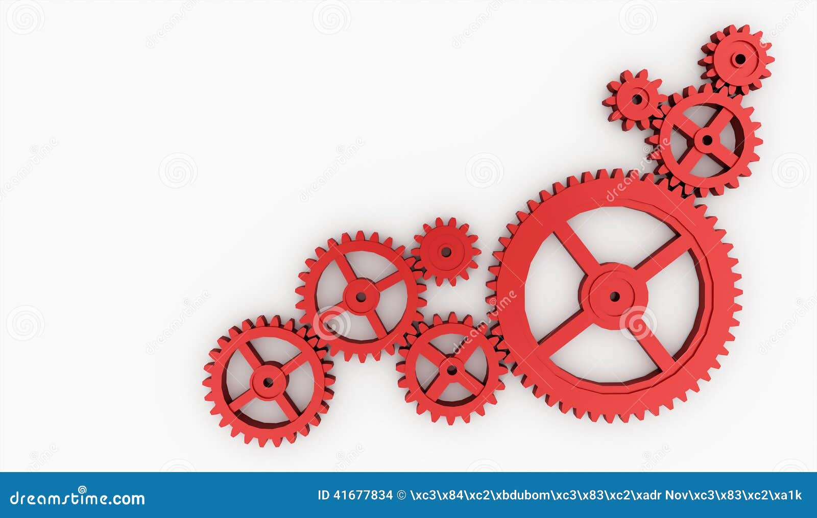 Red Gears Background