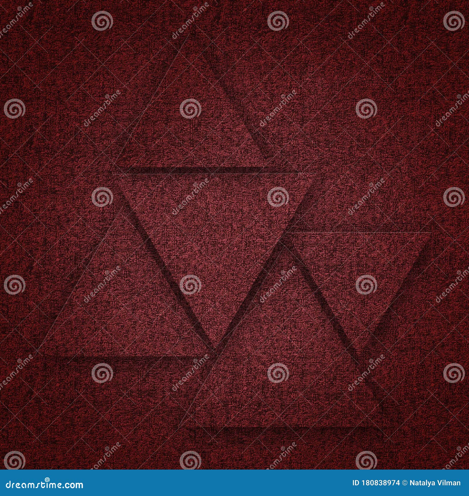 Abstract Red Geometric Background with Fabric Texture Stock ...