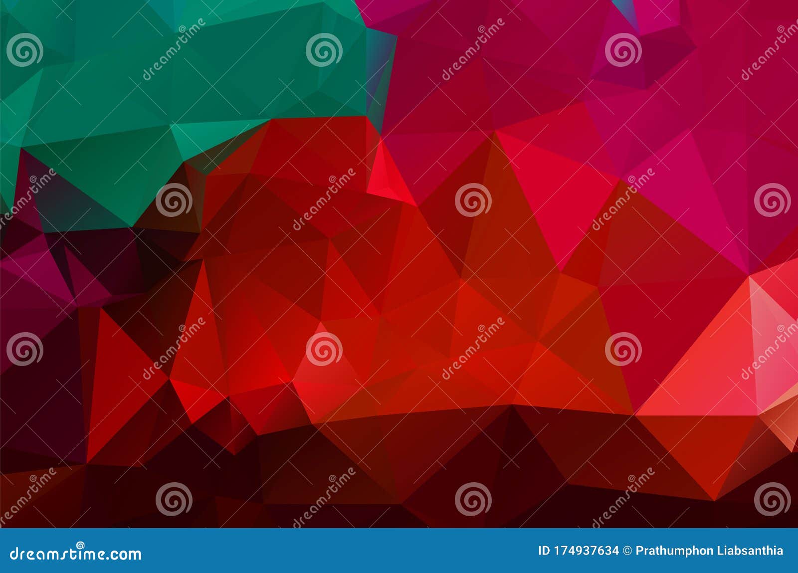 Abstract Red Geometric Background. Raster Illustration Stock Vector ...