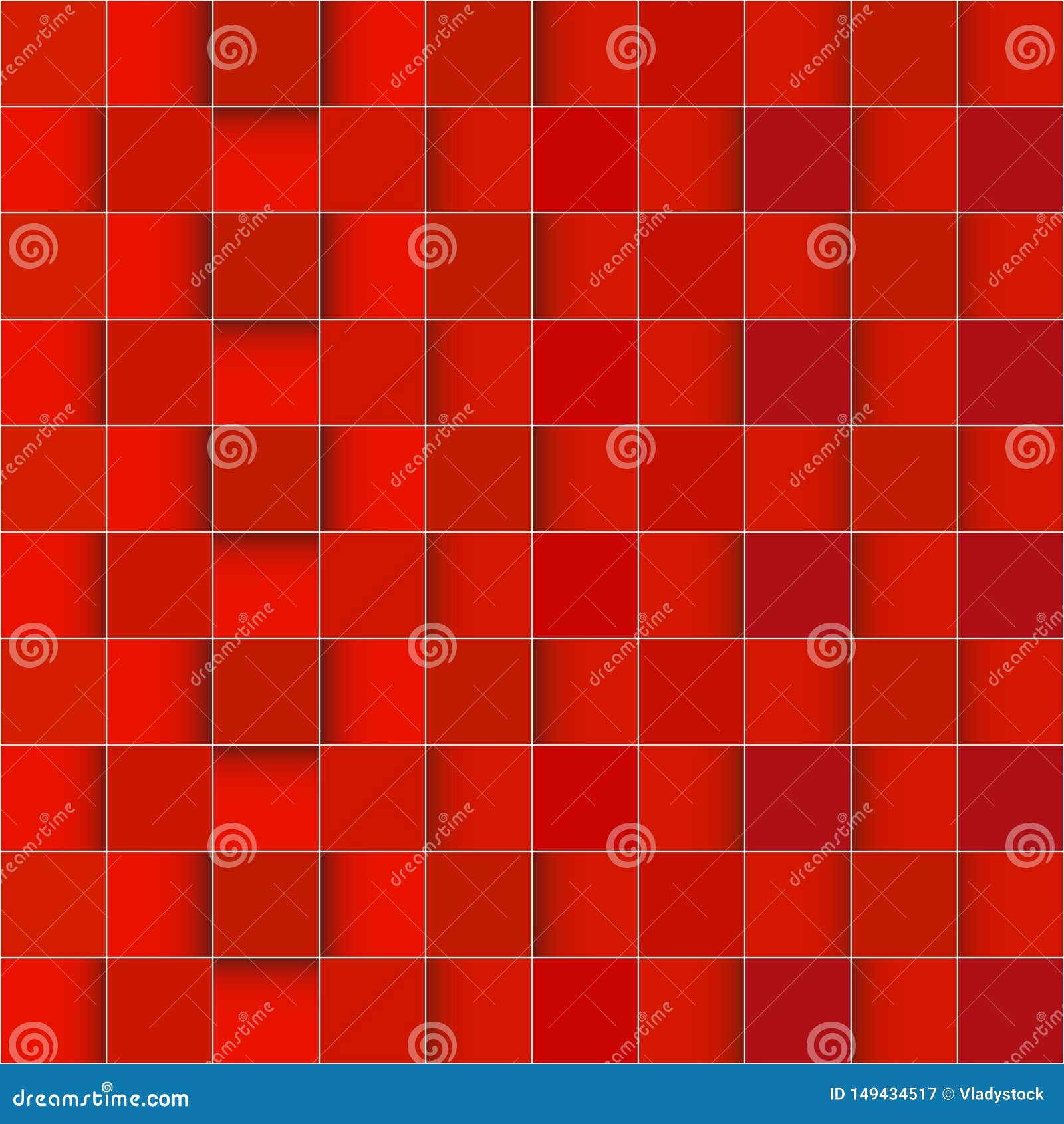 Abstract Red Geometric Background from Squares Stock Illustration ...