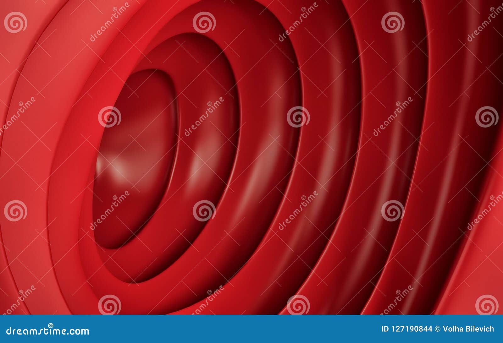 Abstract Red Geometric Conus Background. 3 D Render Stock Illustration ...