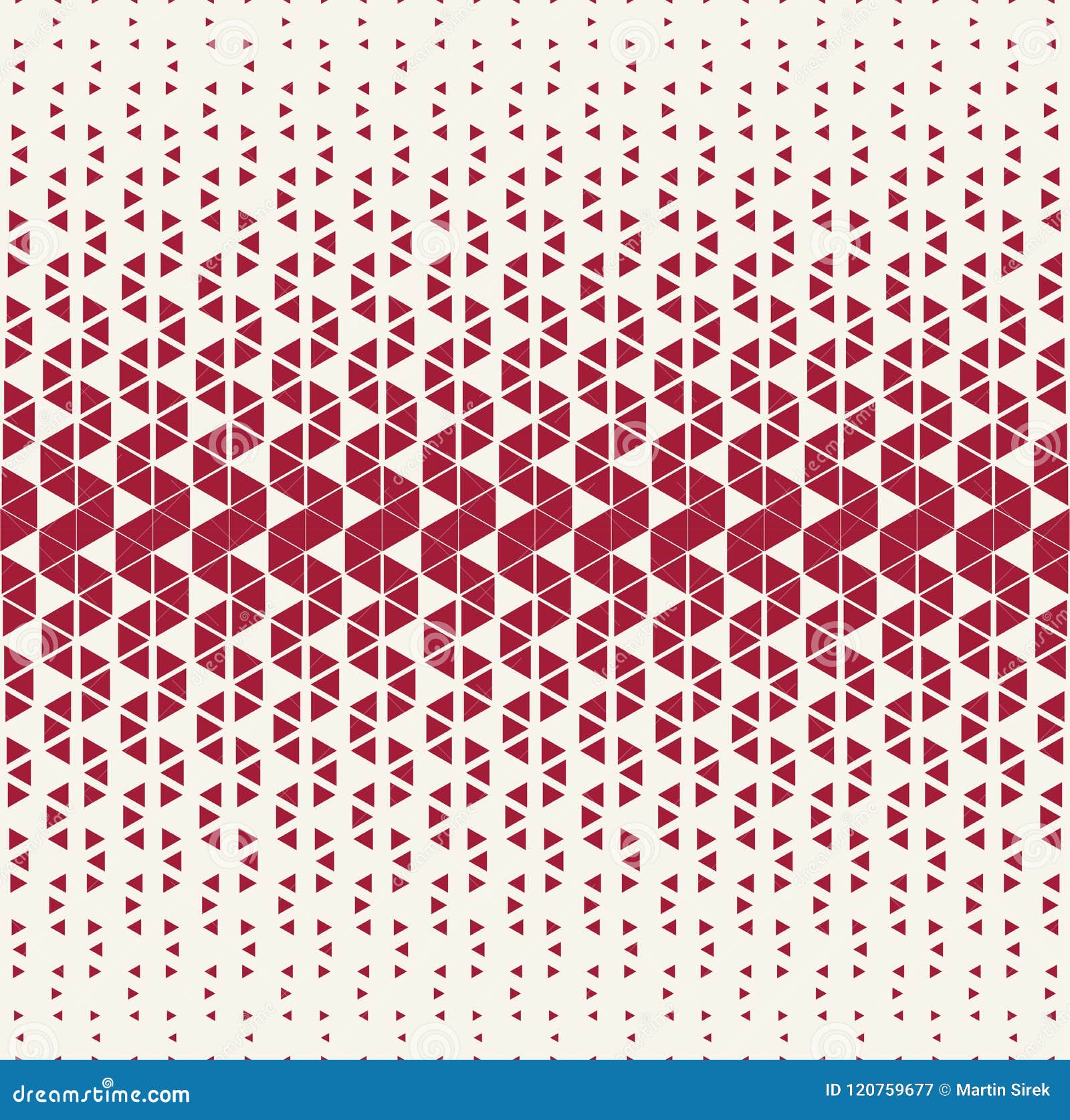 Abstract Red Geometric Halftone Triangle Gradient Pattern Stock Vector ...