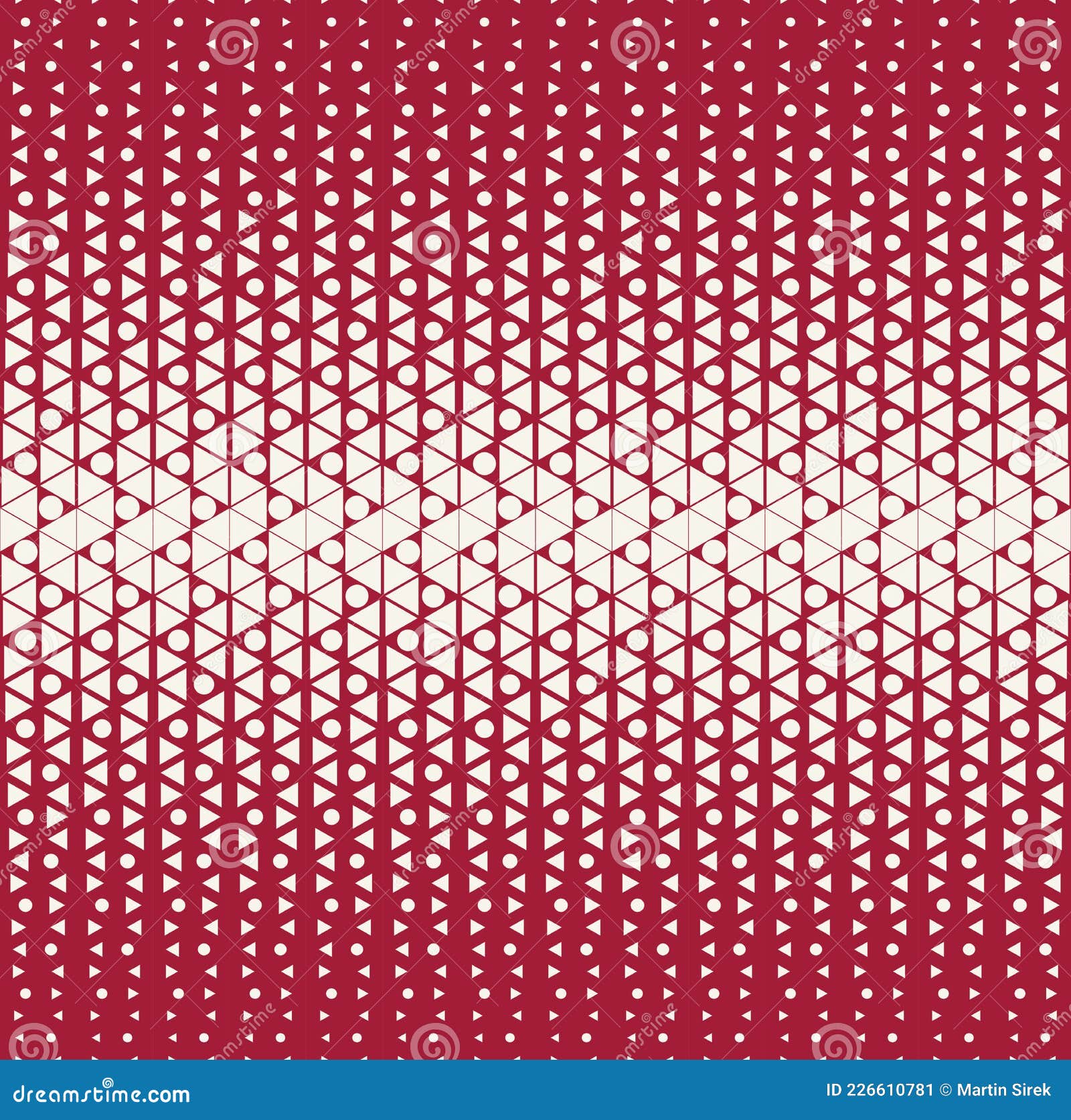 Abstract Red Geometric Halftone Triangle Gradient Pattern Background ...