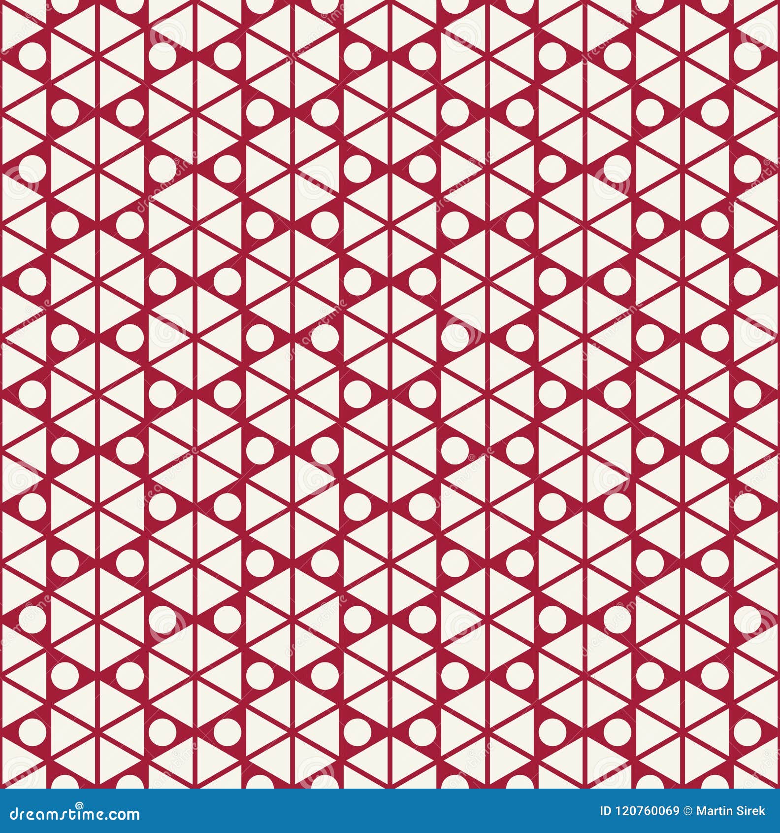 Abstract Red Geometric Hexagon Deco Art Pattern Stock Vector ...
