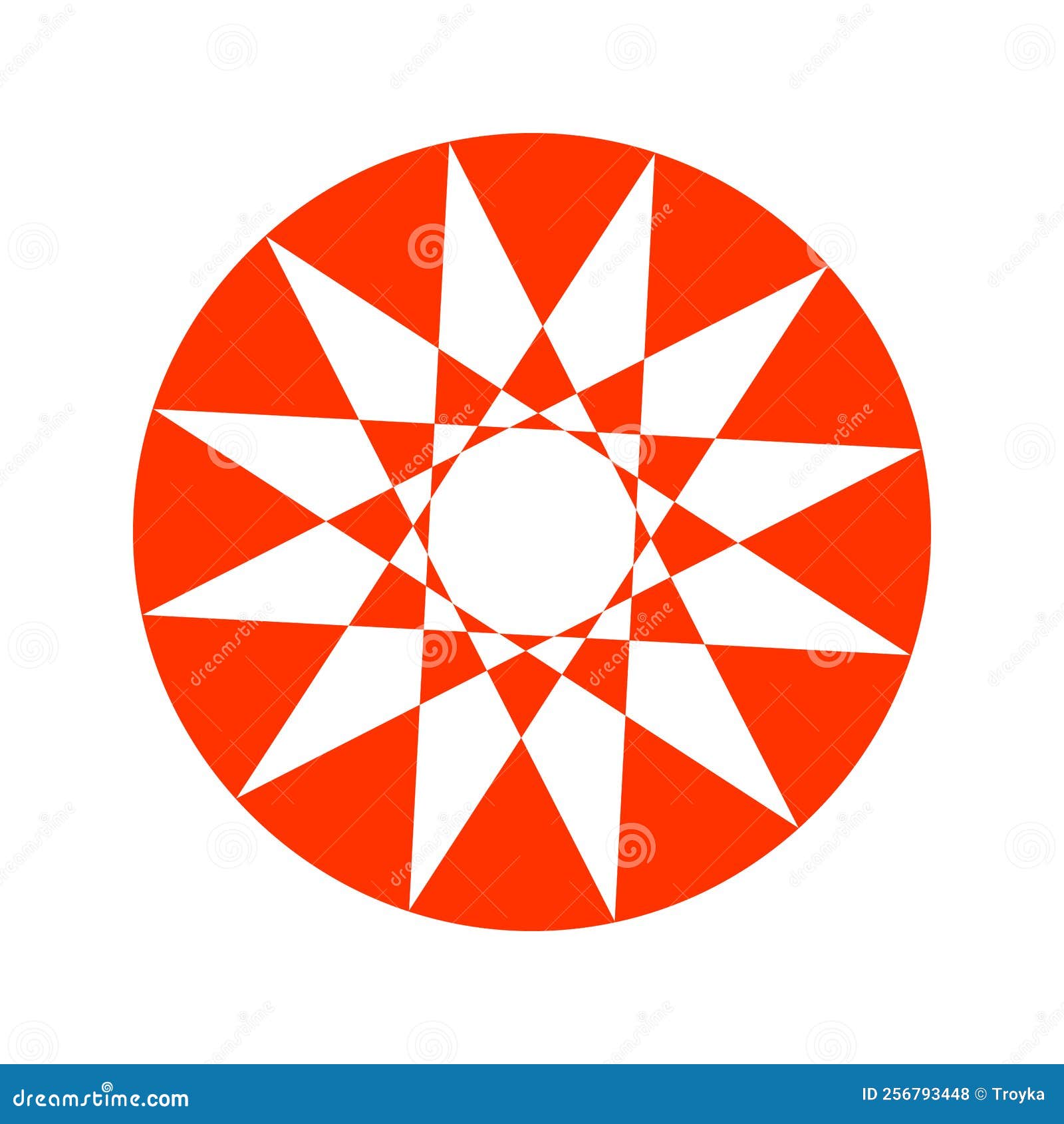 Abstract Red Geometric Icon in Circle Shape. Element for Design Stock ...