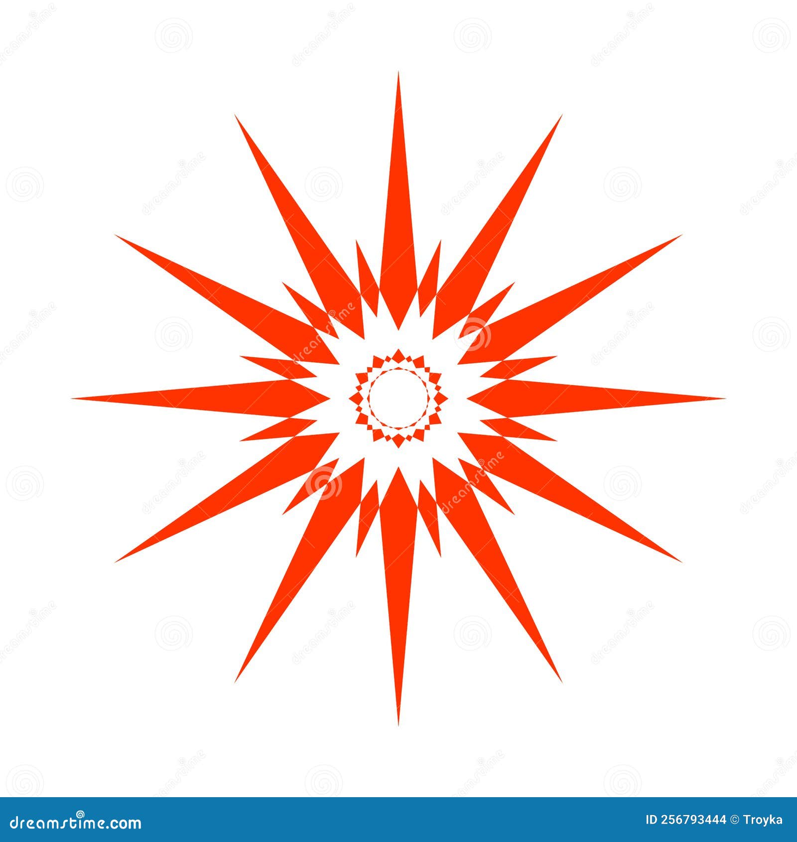 Abstract Red Geometric Icon in Star Shape. Element for Design Stock ...