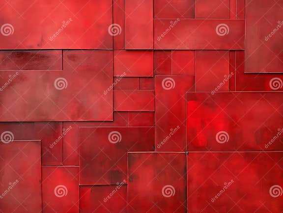 Abstract Red Geometric Pattern Background Stock Photo - Image of bright ...