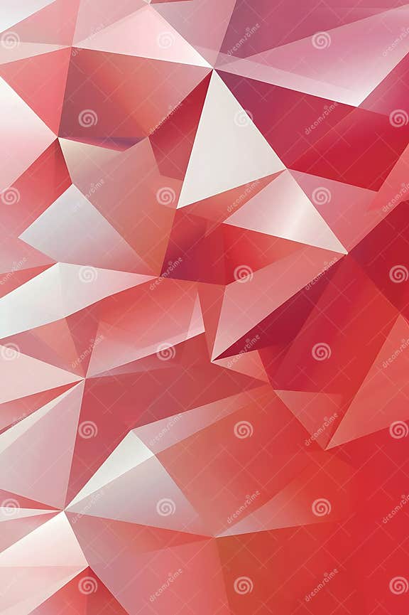 Abstract Red Geometric Pattern Background Stock Illustration ...