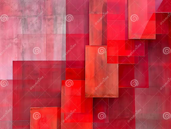 Abstract Red Geometric Pattern Stock Image - Image of vibrant, vivid ...