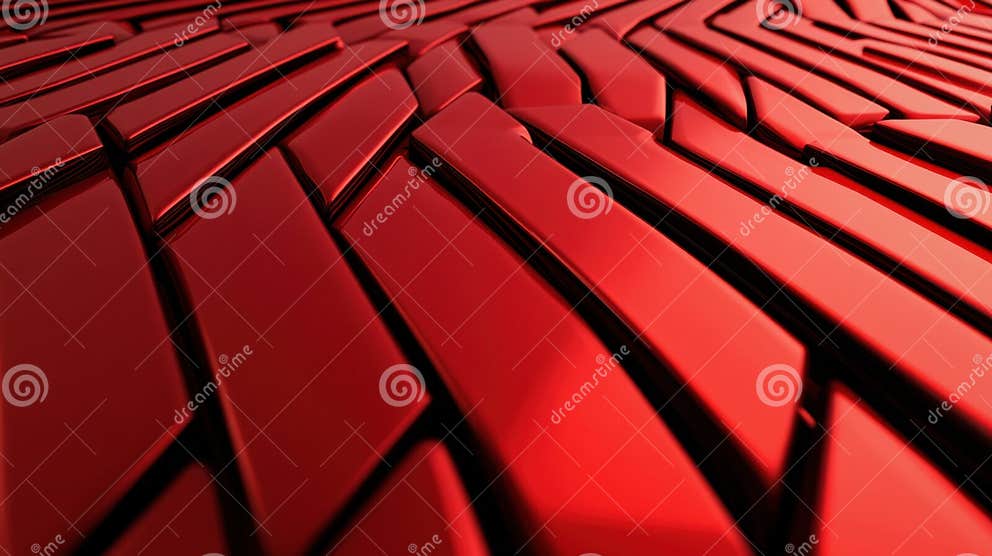 Abstract Red Geometric Pattern with Sleek, Interlocking Shapes, AI ...