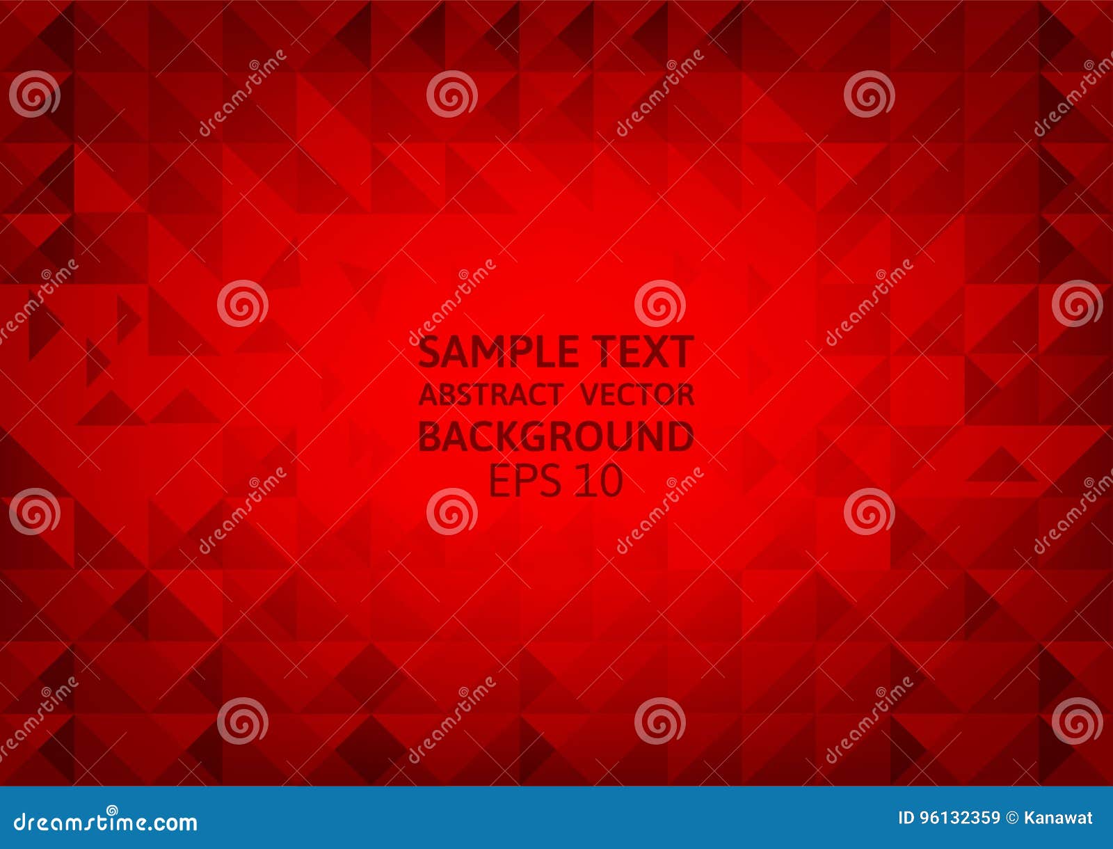 Abstract Red Geometric Triangle Background with Copy Space Stock Vector ...