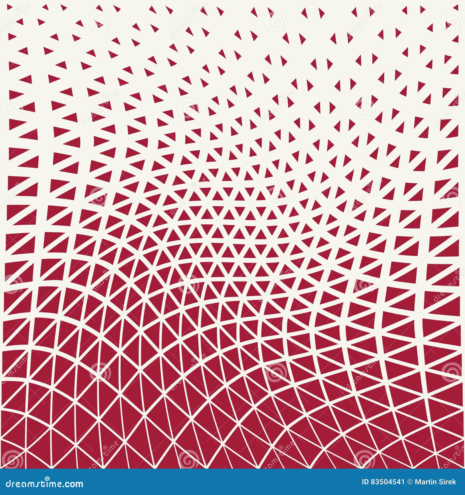 Abstract Red Geometric Triangle Design Halftone Pattern Stock Vector ...