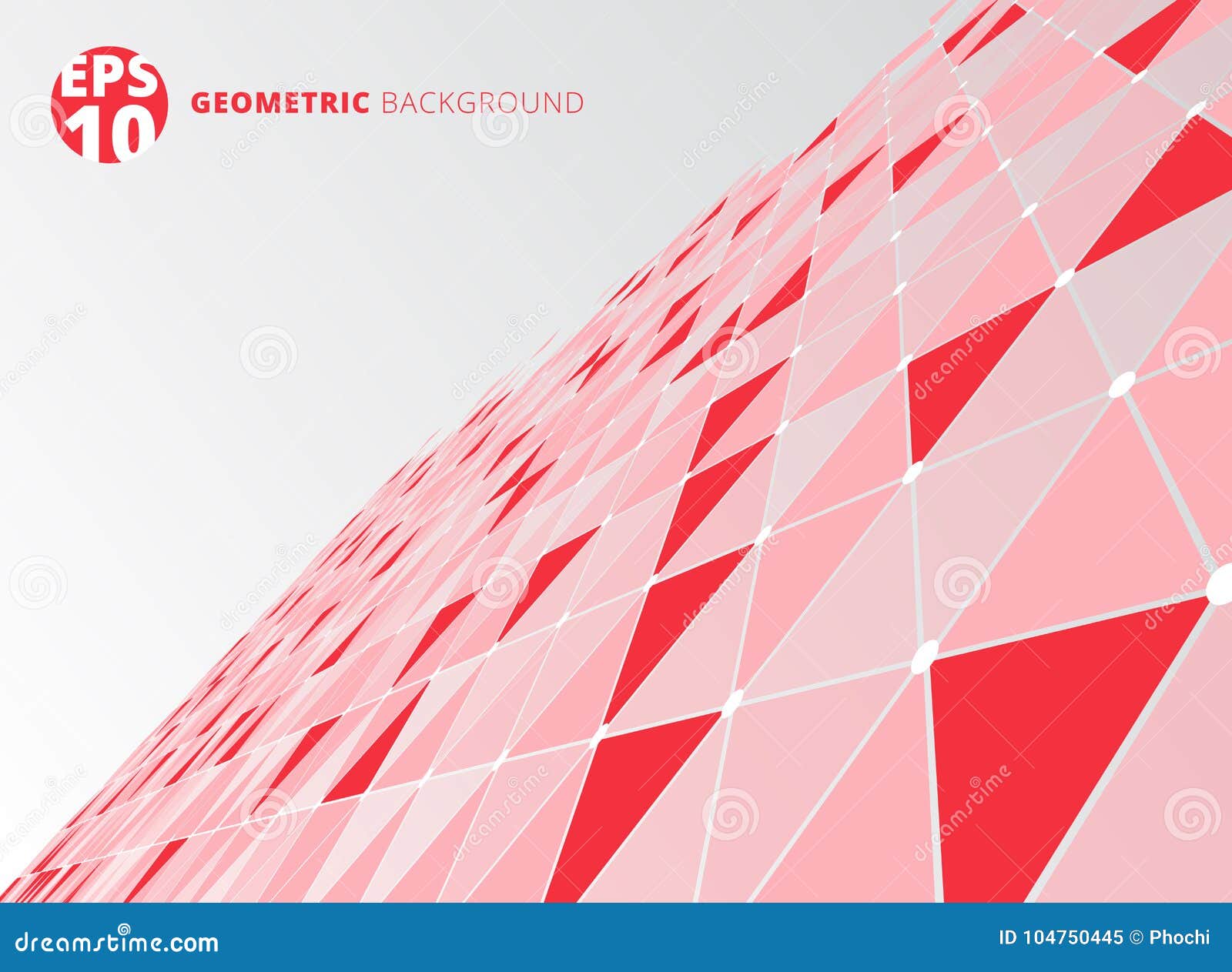 Abstract Red Geometric Triangle Structure Perspective Background Stock ...