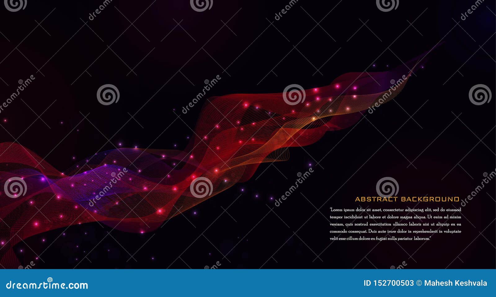 Abstract Red Geometrical Background with Particles Stock Vector ...