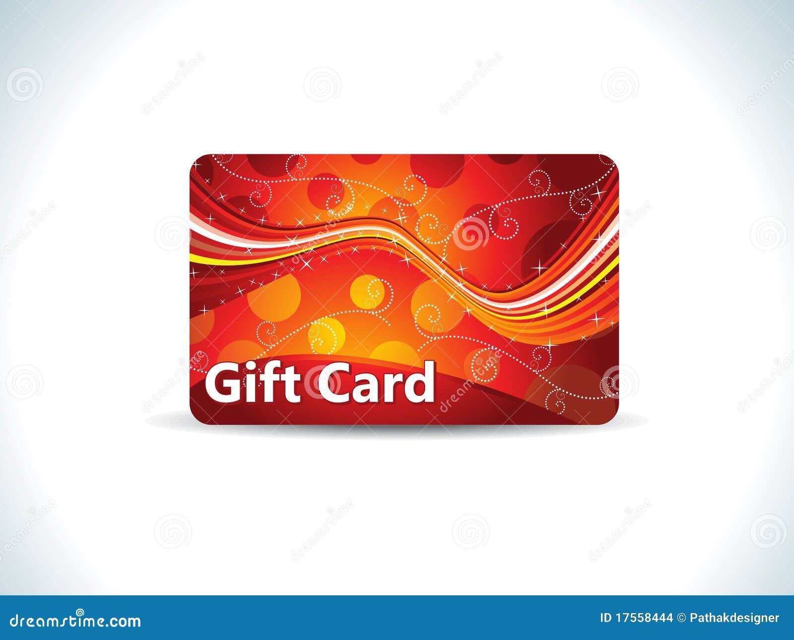 Abstract red gift card stock vector. Illustration of rainbow - 17558444
