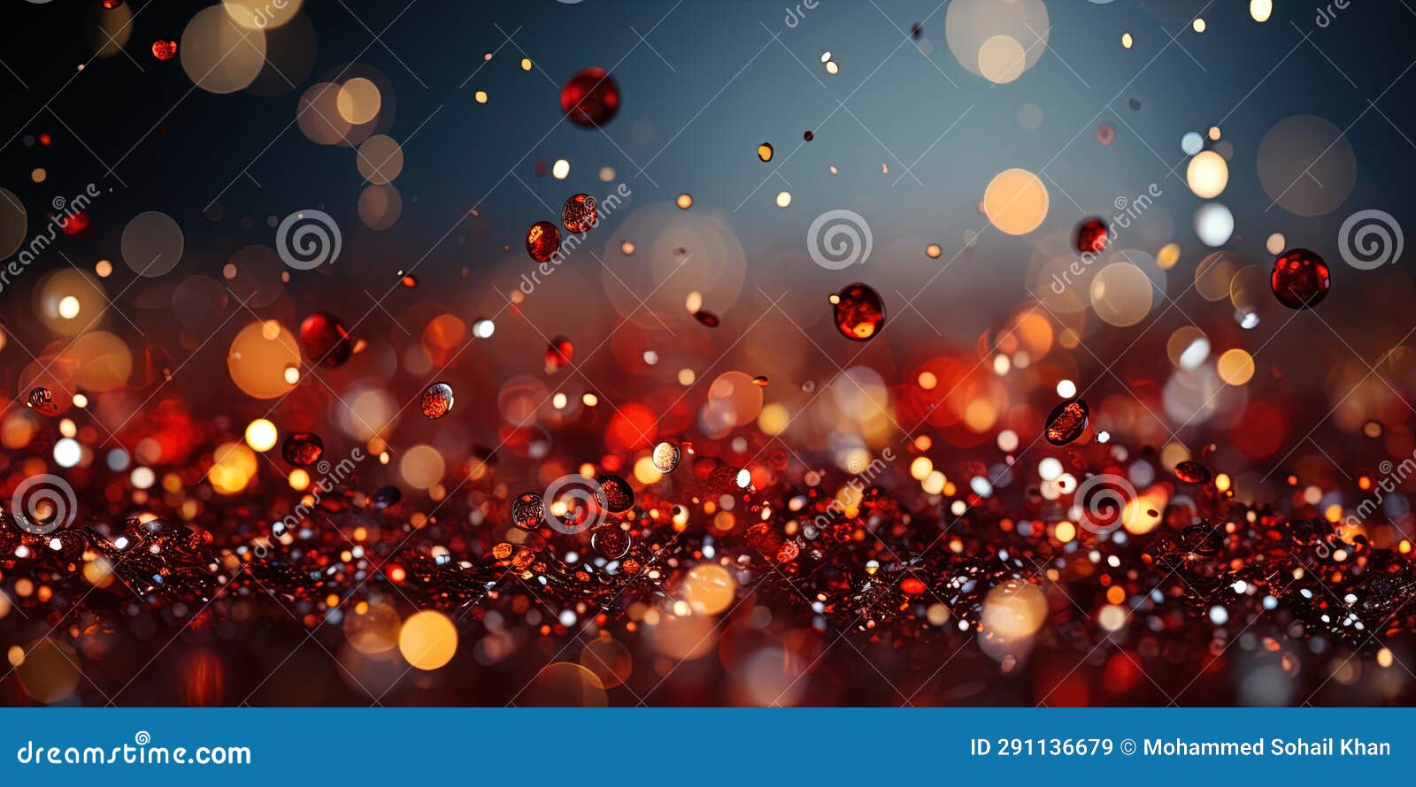 Abstract of Red Glitter Twinkly Lights Selective Focused Background ...