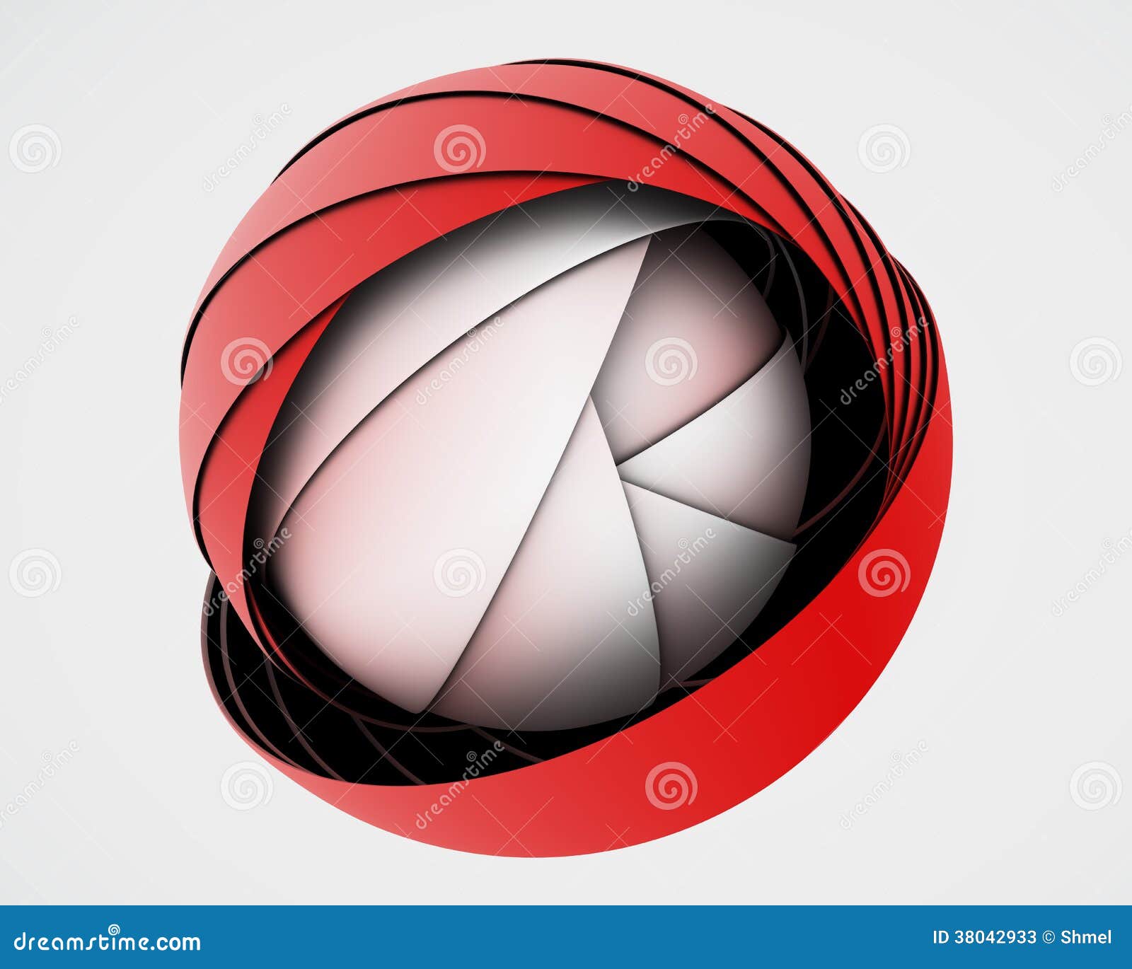 Abstract Red Globe Symbol, Business Concept Stock Illustration ...