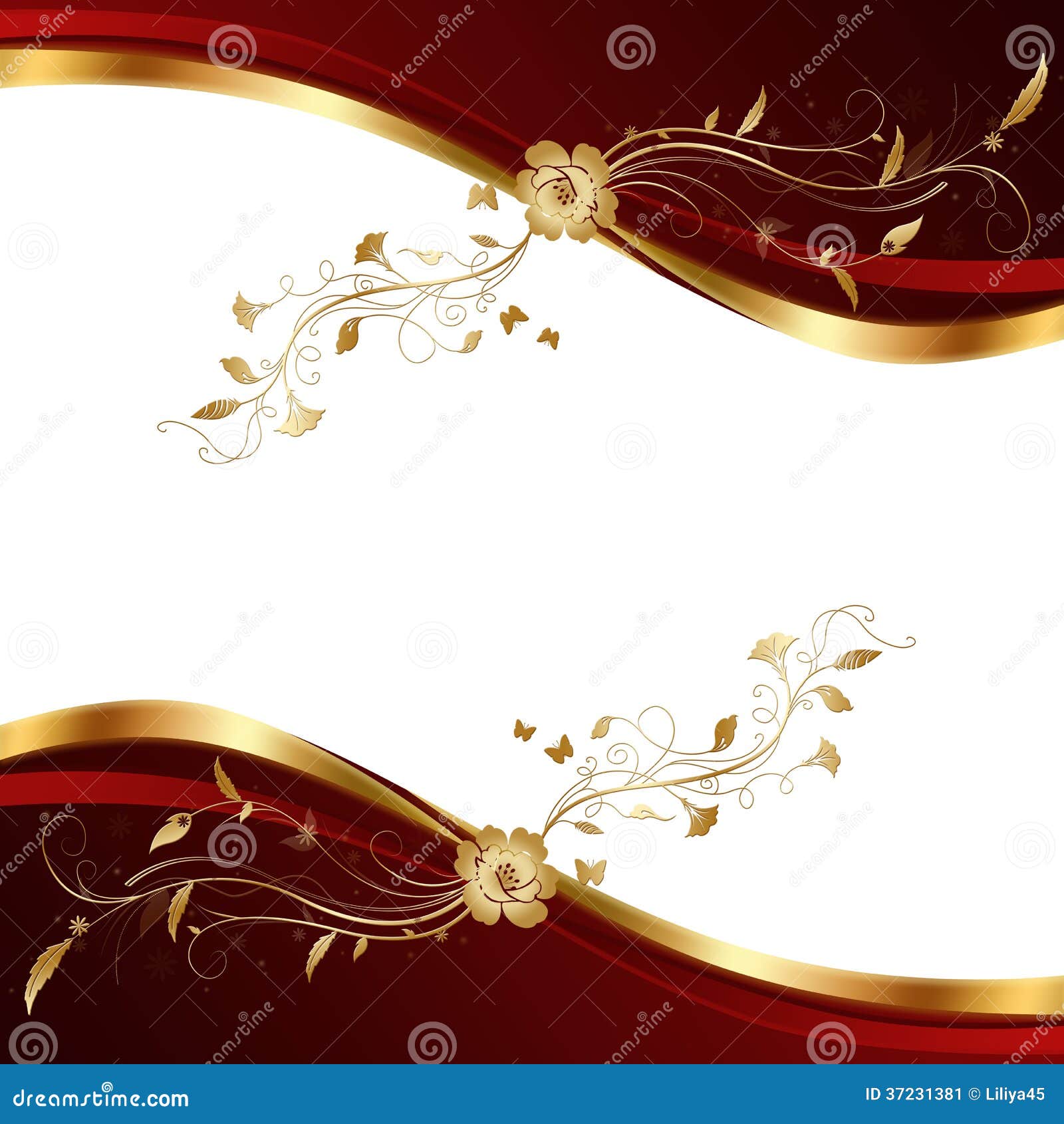 Abstract Red and Gold Background. Stock Illustration - Illustration of ...